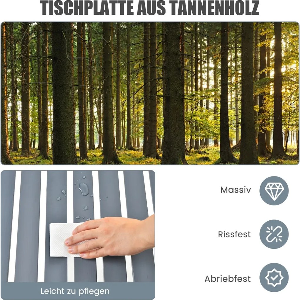 Costway Skládací kempingový stůl s taškou na plážové pikniky a rybářské výlety