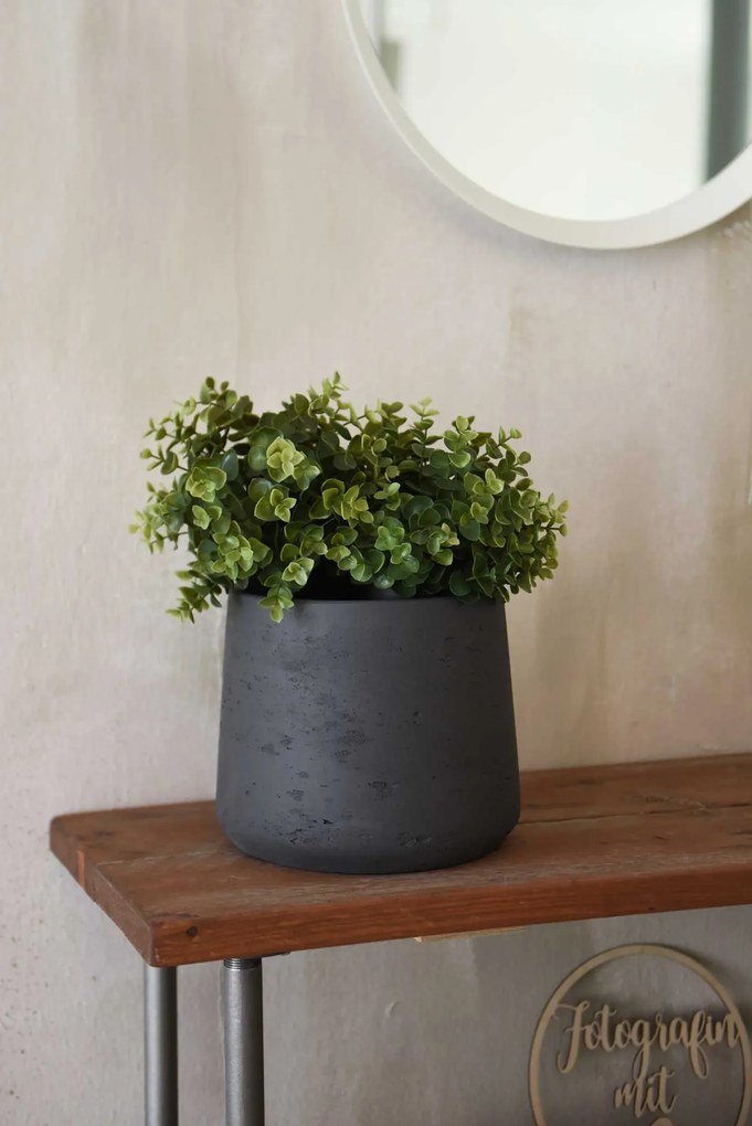 Květináč TROPICO, sklolaminát, výška 20 cm, antracit