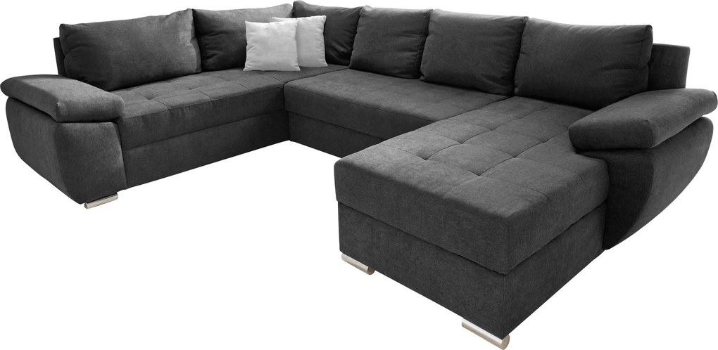 XXXLutz SEDACÍ SOUPRAVA, textil, antracitová P & B - Sedací soupravy - 002310003003