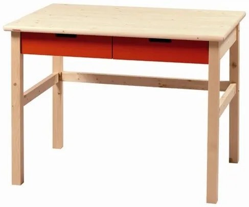 Stůl zásuvkový MARIO native - oranžová