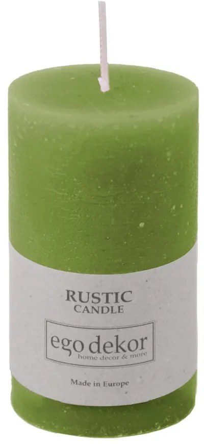 Zelená svíčka Rustic candles by Ego dekor Rust, doba hoření 38 h