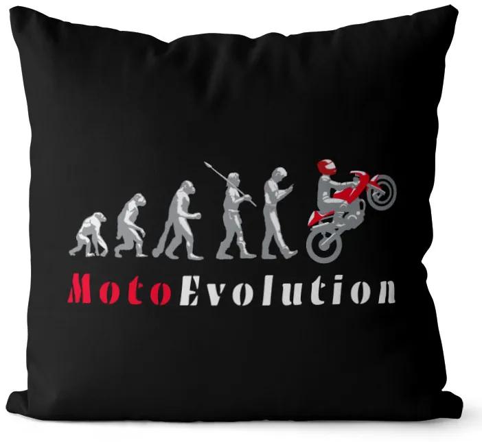 Polštář Moto evolution (Velikost: 55 x 55 cm)