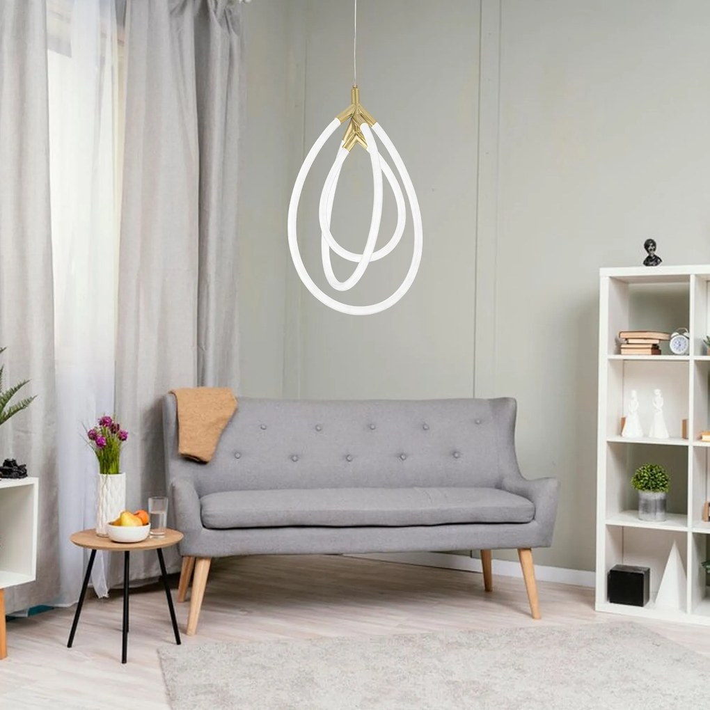 Toolight Moderní LED osvětlení Circle-2 G018-CP zlaté