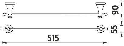 Nimco Držák na ručníky, 52 cm LA 19046-26
