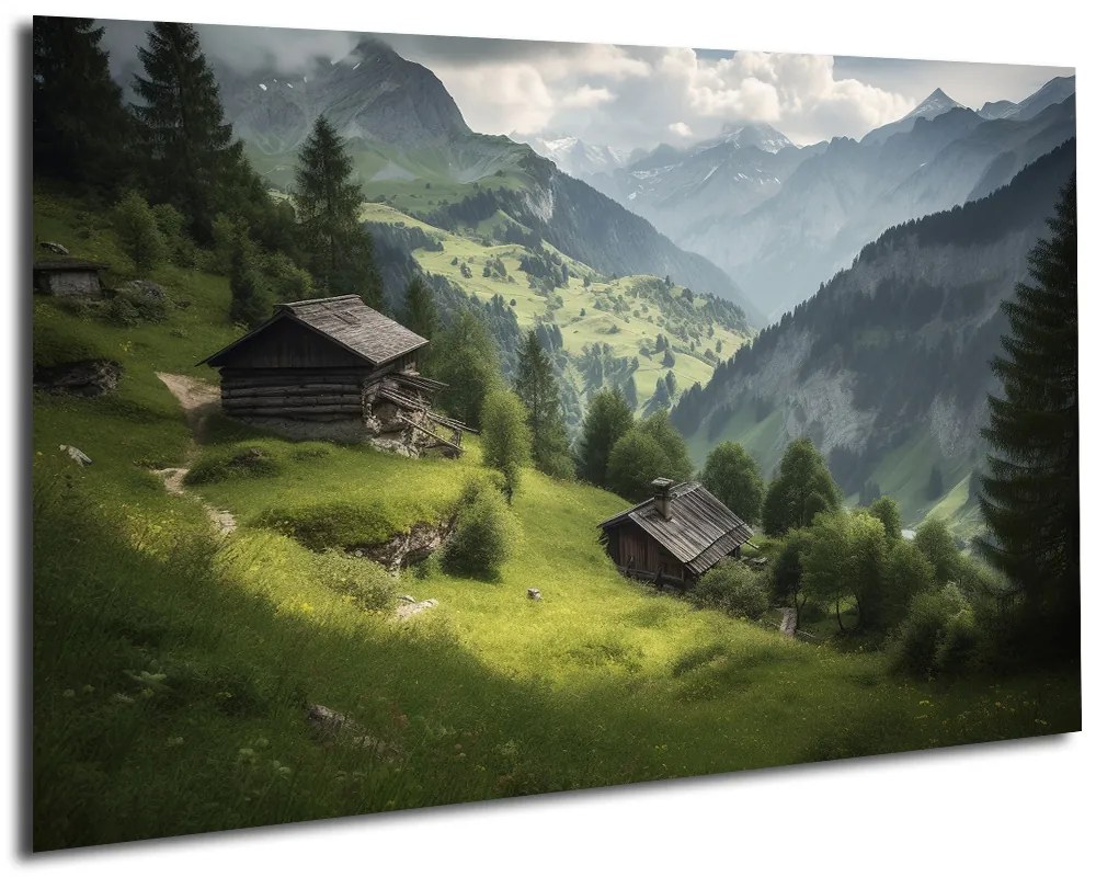 Tinno Obraz Švýcarská pastvina Rozměr: 90 x 60 cm