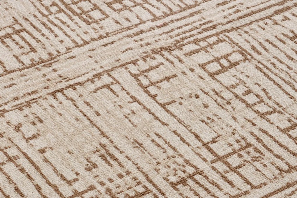 Hanse Home, Kusový koberec Terrain 105603 Sole Cream Brown, 80x200, hnědá, ložnice