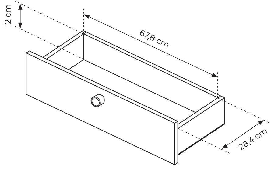 VIKI d | komoda 88 4S | 88,2 cm | dub barista