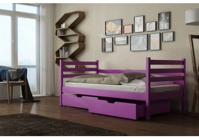Dětská postel 90x190 ELEANORA - fialová