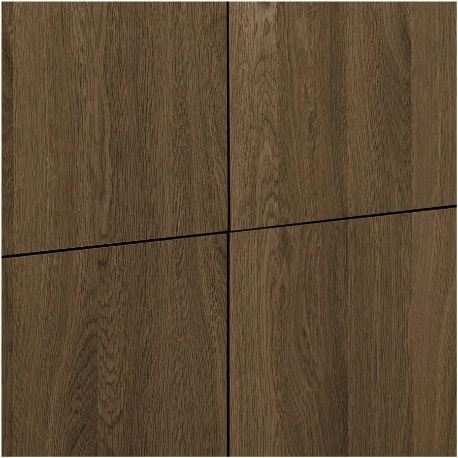 Tmavě hnědá skříňka v dekoru dubu 100x140x40 cm Darwin – House Nordic