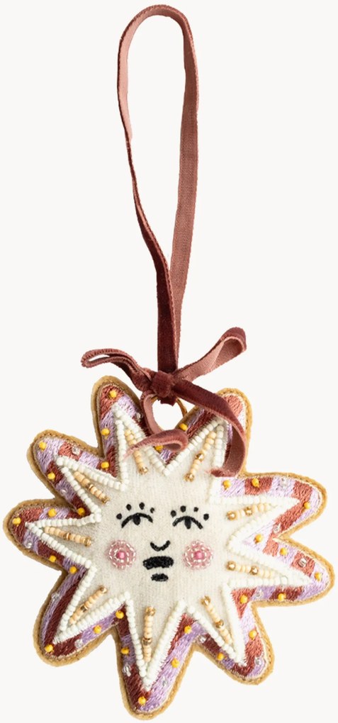 Sada ručně vyrobených vánočních ozdob Happy Star, 2 díly