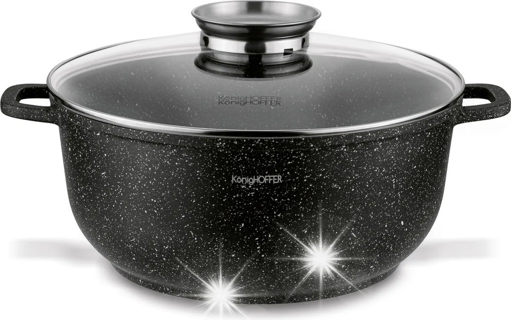 Hrnec na Indukci do Trouby Plyn Velký Konighoffer Pollo Black 6,5l 28cm