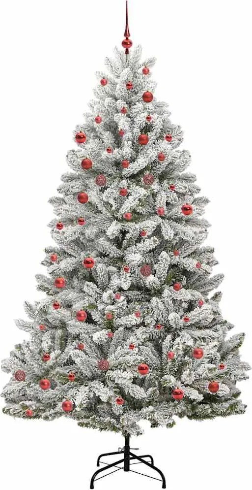 Umělý vánoční stromeček 210 cm 300 LED Teplá bílá PVC a ocel 3395757