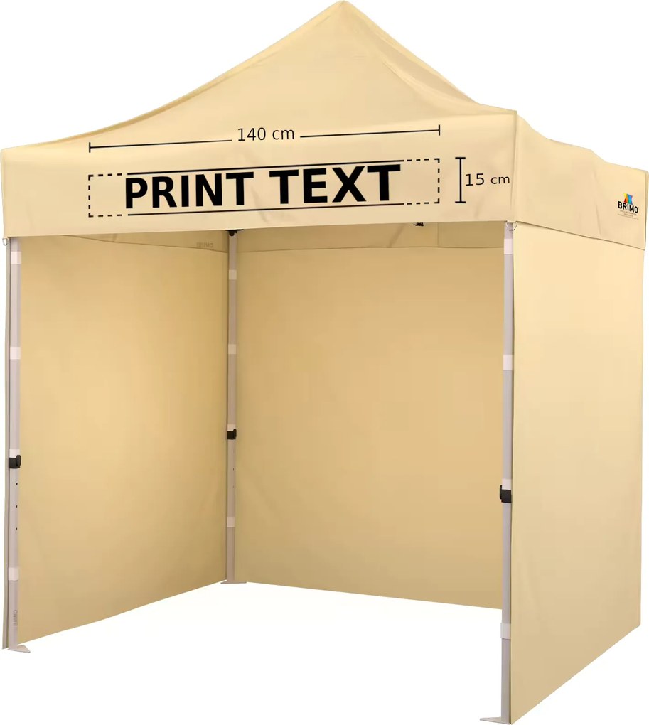 Nůžkový stan s vlastním reklamním potiskem model SUPER - 3x6 - Béžová