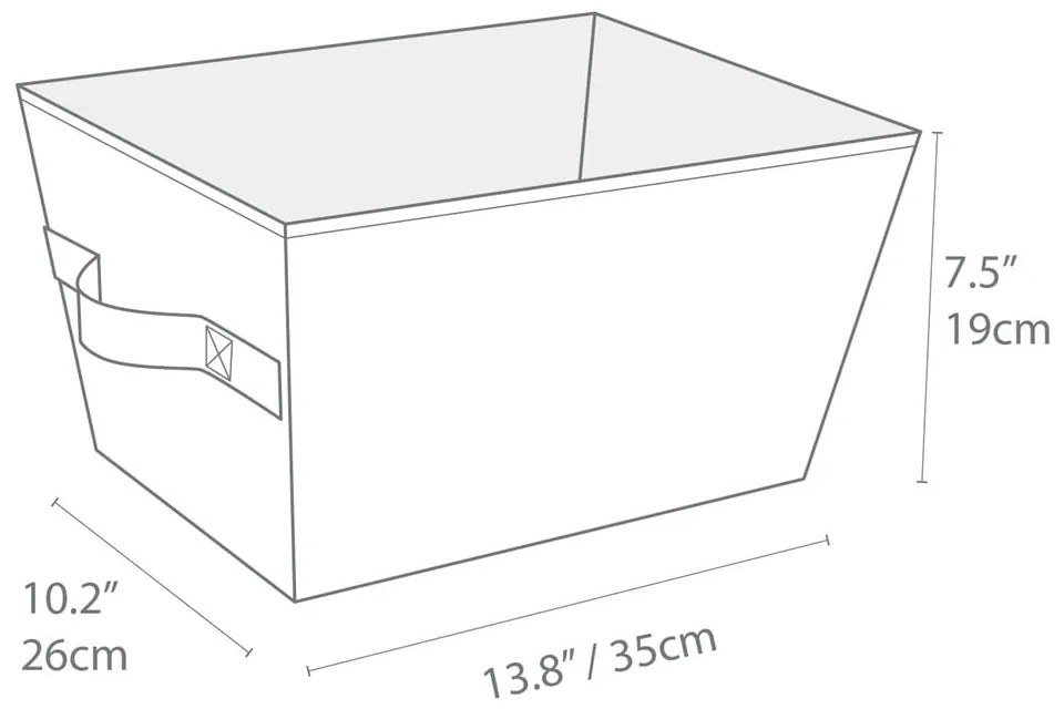 Úložný látkový košík 26x35x19 cm Soft Storage – Bigso Box of Sweden