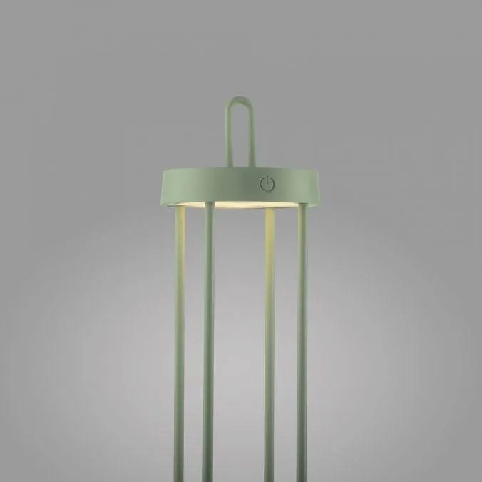 LD 19301-43 ANSELM LED stolní lampa na baterie zelená 50cm dotykový stmívač IP44 zahradní svítidlo 2700K - JUST LIGHT