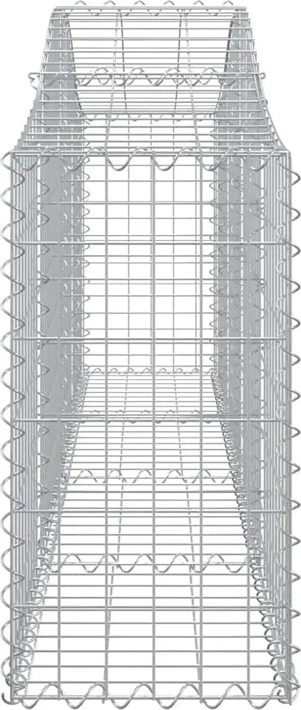 Klenuté gabionové koše 3 ks 200x30x60/80 cm pozinkované železo 3145389