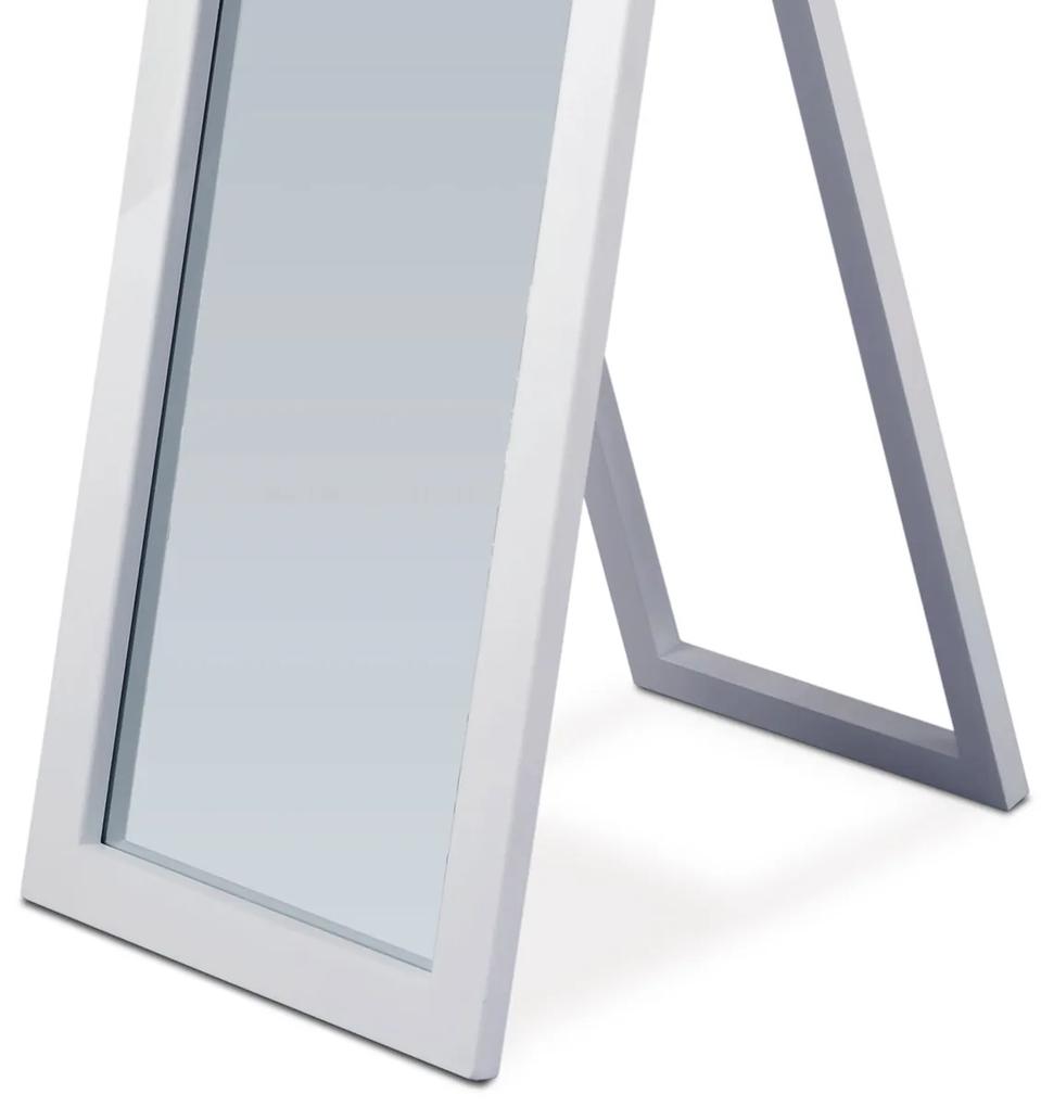 Zrcadlo stojací, v.150 cm, konstrukce z MDF, bílá matná barva - 20685 WT
