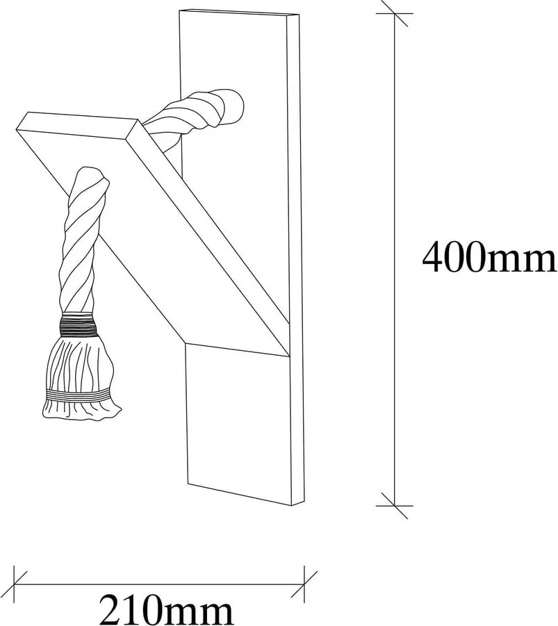 Nástěnné svítidlo v přírodní barvě Erebos – Opviq lights