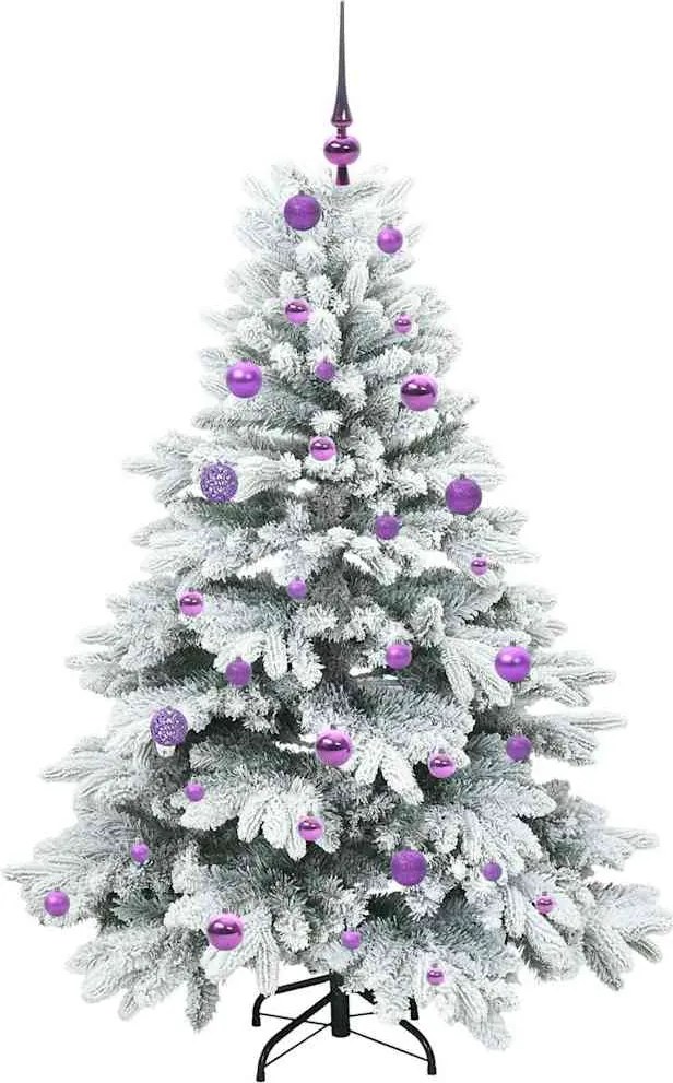 Umělý vánoční stromeček s 150 LED diodami Bílá 150 cm PE a PVC 3397607