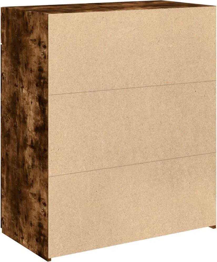 Příborník kouřový dub 80 x 42,5 x 93 cm kompozitní dřevo 3281473