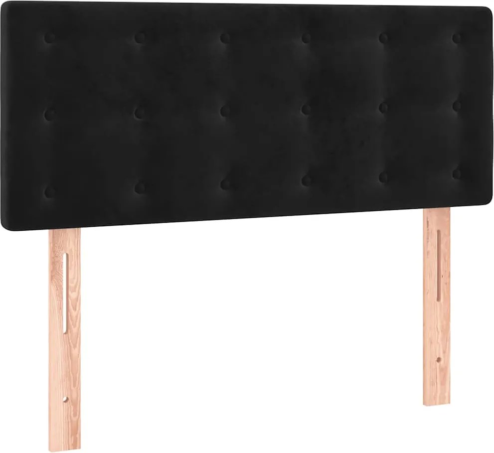 Box spring postel s matrací černá 100x200 cm samet 3141529