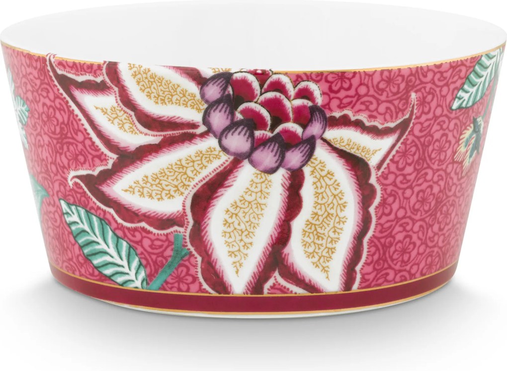 Pip Studio Flower Festival Oriental sada 4 kusů misek Ø12cm, růžová (Luxusní dárkové balení 4 kusů misek)