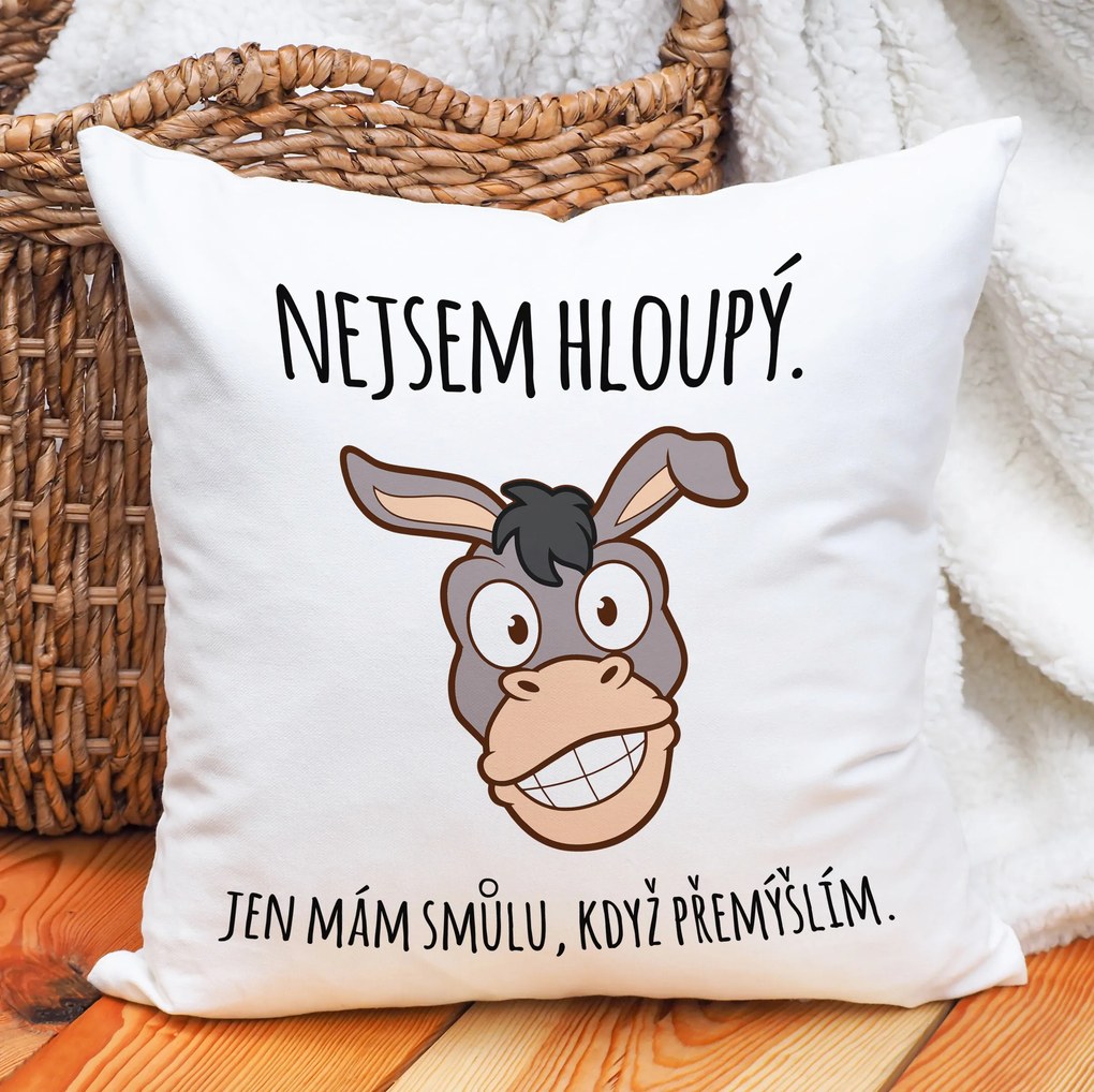 Ahome Ahome CZ Polštář Nejsem hloupý 37 x 37 cm