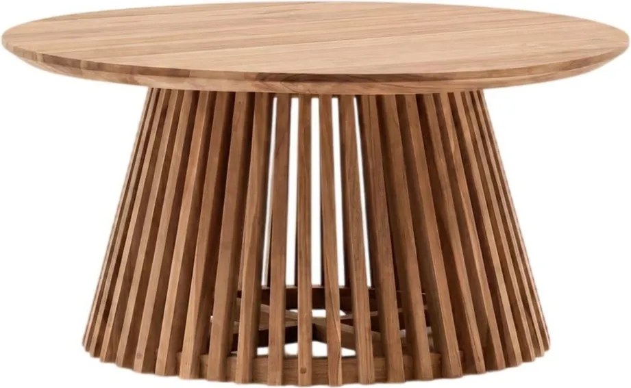 Konferenční stolek z teakového dřeva Kave Home Irune, ⌀ 80 cm