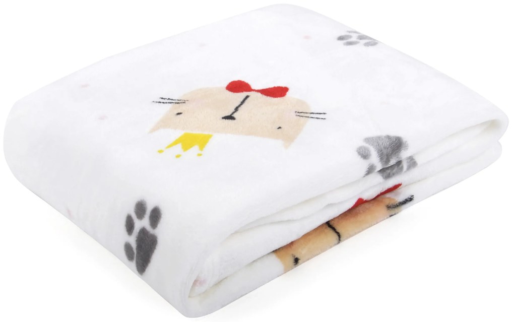 Dětská deka ANIMAL FACES kočička 80x110 cm Essex