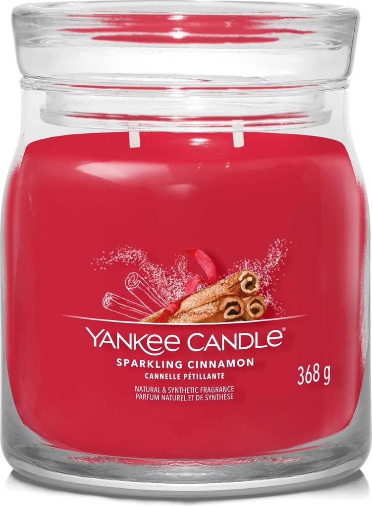 Svíčka yankee candle signature 2 knoty sparkling cinnamon 368 g