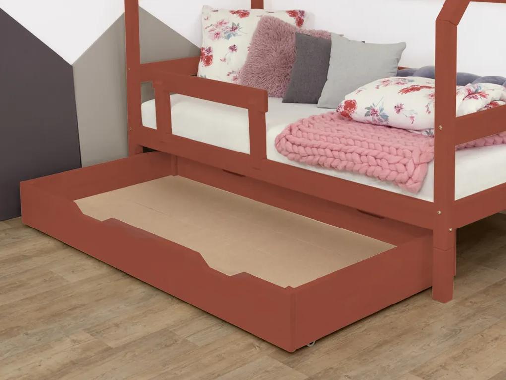 Benlemi Šuplík pod postel BUDDY Barva postele: cihlová, Rozměr šuplíku: 120cm x 180cm (pro postel 120cm x 200cm), Varianta šuplíku pod postel: s roštem