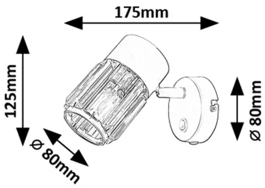 Rabalux 73059 - Nástěnné bodové svítidlo VENARO 1xE14/15W/230V