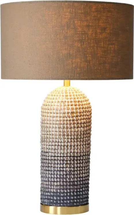 Designová stolní lampa Saretha 61 cm hnědá