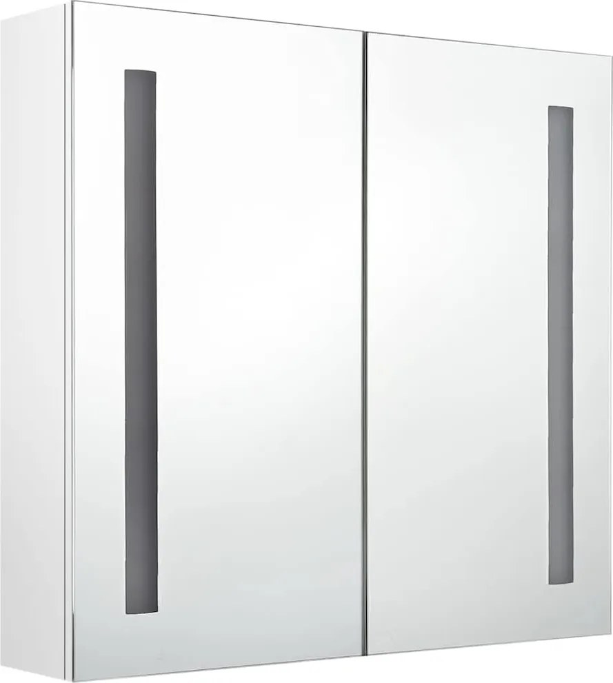 LED koupelnová skříňka se zrcadlem zářivě bílá 62 x 14 x 60 cm 326524