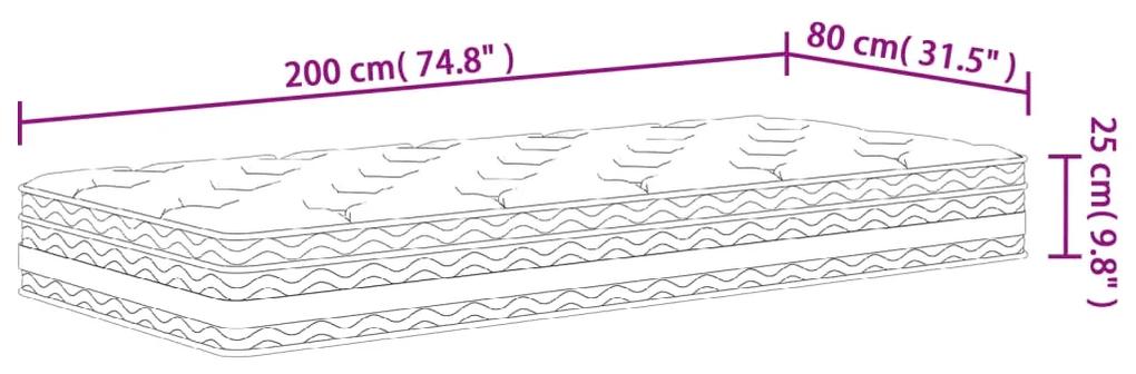 Taštičková pružinová matrace medium 80 x 200 cm
