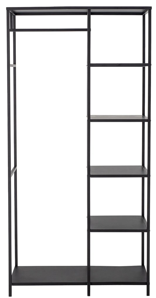 BLOOMINGVILLE Kovová otevřená šatní skříň VALDE černá 82049554