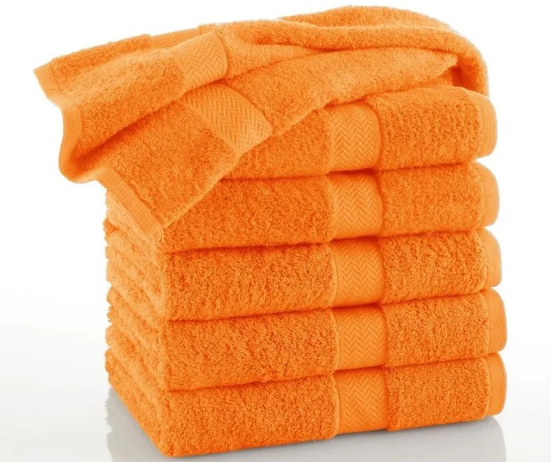 Scandi Froté ručník 50x100 cm - oranžový