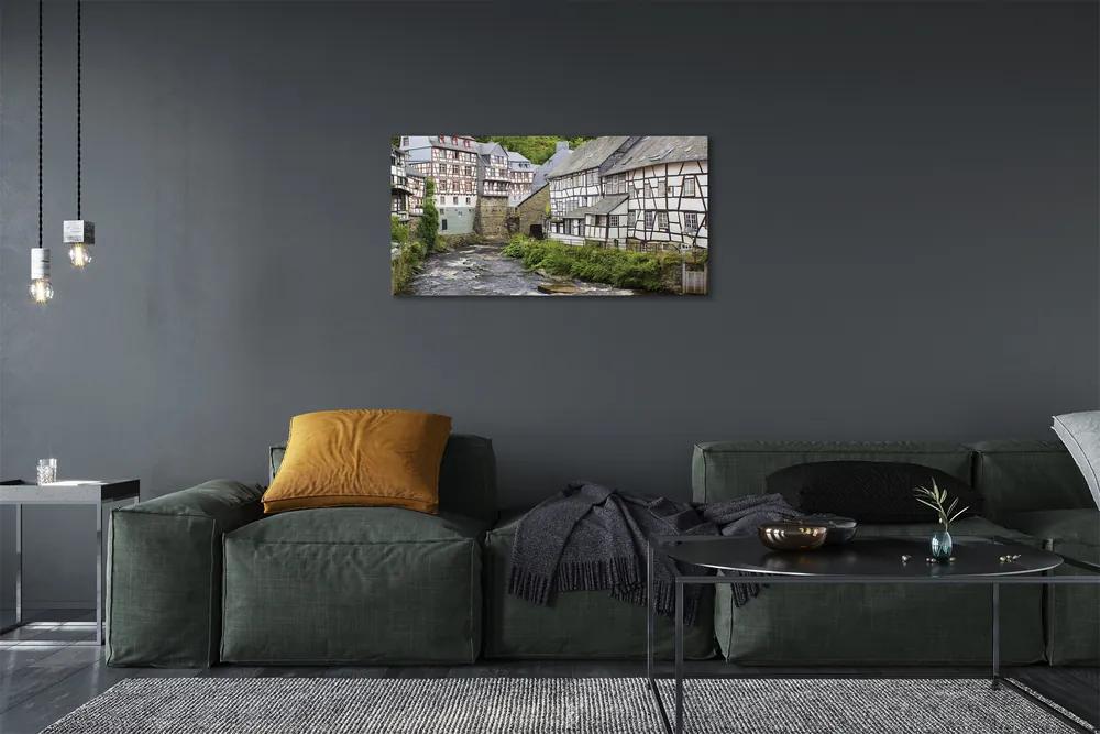 Obrazy na plátně Germany Staré budovy River 120x60 cm