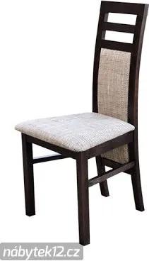 Čalouněná jídelní židle Esme, masiv buku, ořech tmavý