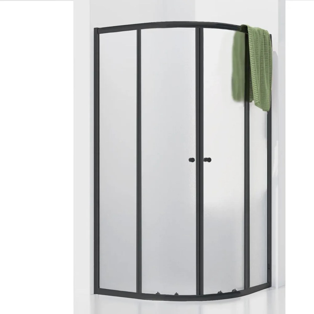 POINT BLACK 80x80 Grape Čtvrtkruhová sprchová zástěna