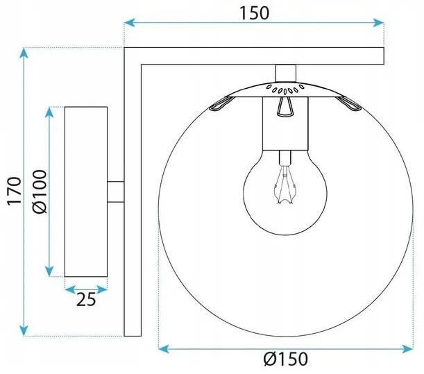 Toolight Nástěnné osvětlení Industrial G101-1W Black White