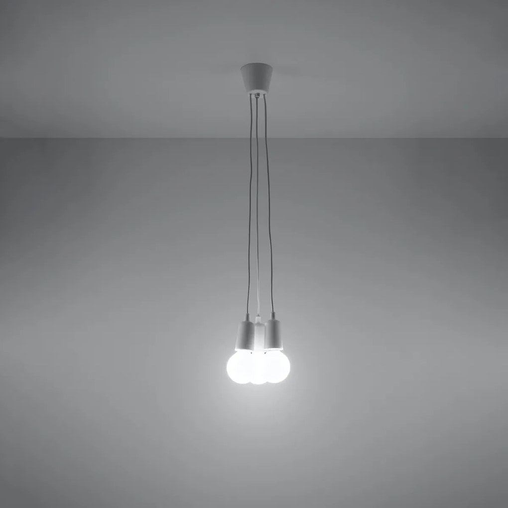 Sollux Lighting Závěsné svítidlo DIEGO 3 bílé