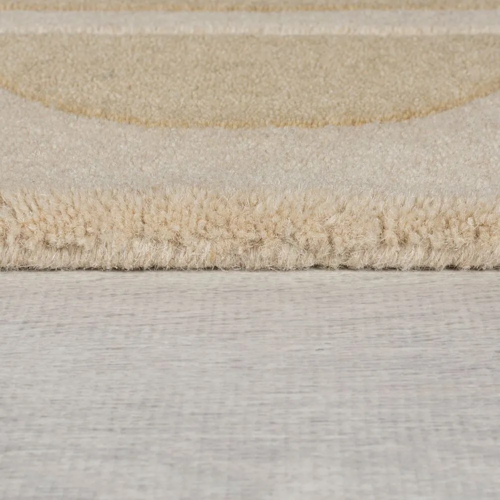 Ručne všívaný kusový koberec Lois Scallop Natural, 120x170, béžová, chodba / predsieň, Flair Rugs