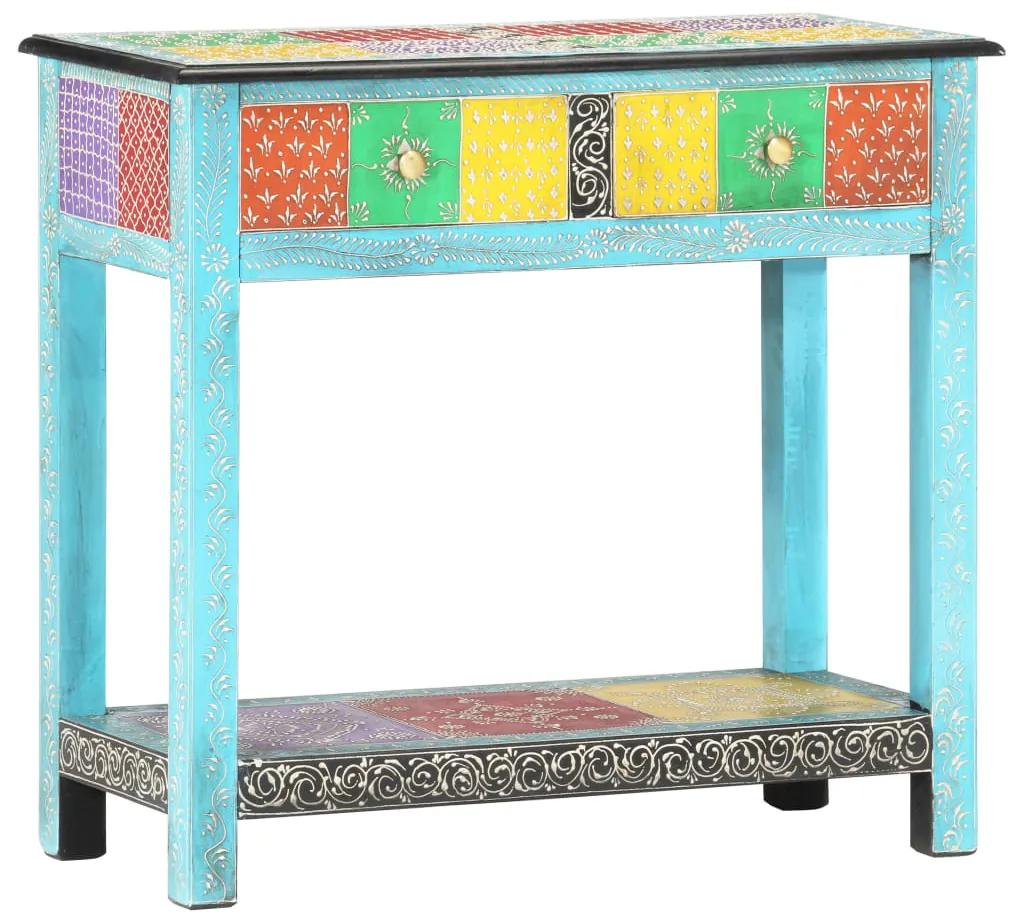 Ručně malovaný konzolový stolek 80x35x75 cm masivní mangovník - Default Title