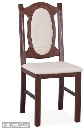 Elegantní čalouněná jídelní židle Agata, masiv buku, ořech / niagara 1, 43x95x42 cm