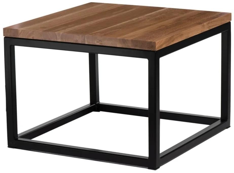 Konferenční stolek Crate 100x54x100, 30mm, černý kov/dub