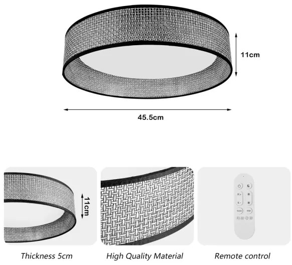 Immax NEO 07287L - LED+CCT Stm stropní svítidlo LONA 36W/230V pr. 45,5 cm+ DO