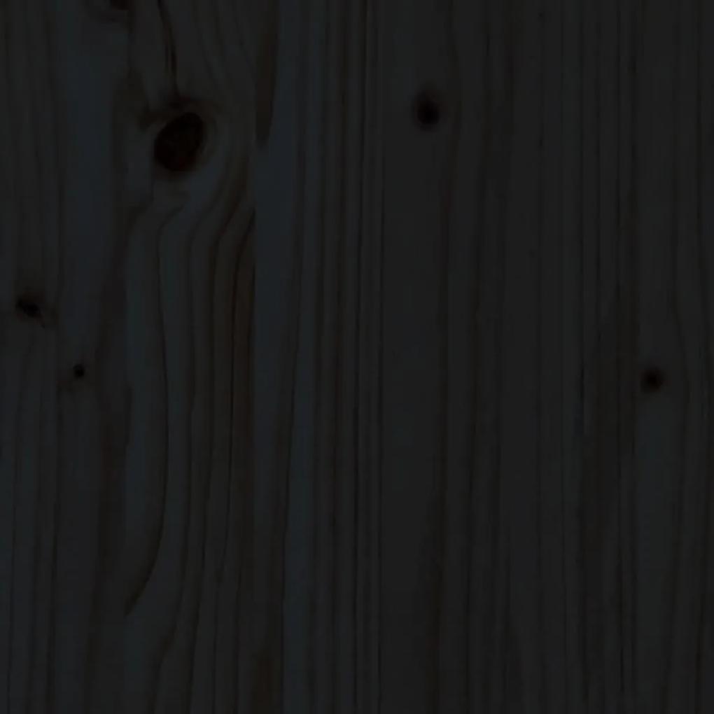 Zahradní lehátka 2 ks černá 199,5x60x74 cm masivní borové dřevo - Default Title