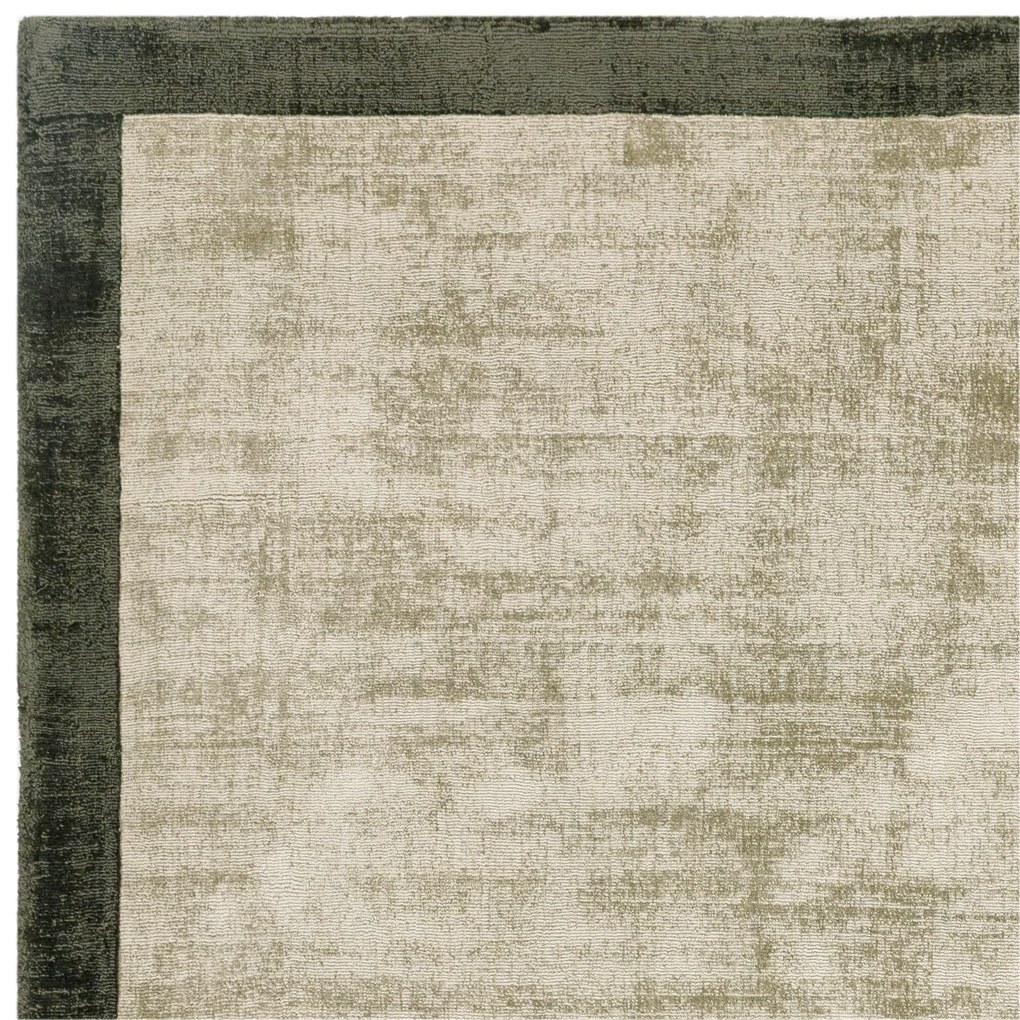 Černý koberec Ife Border Charcoal Silver Rozměry: 160x160 cm
