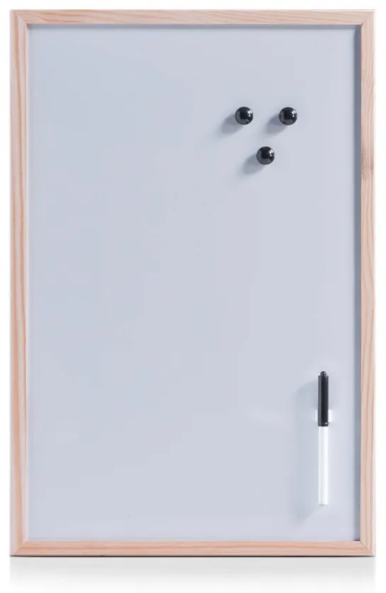 Bílá magnetická tabule s fixem, 40 x 60 cm